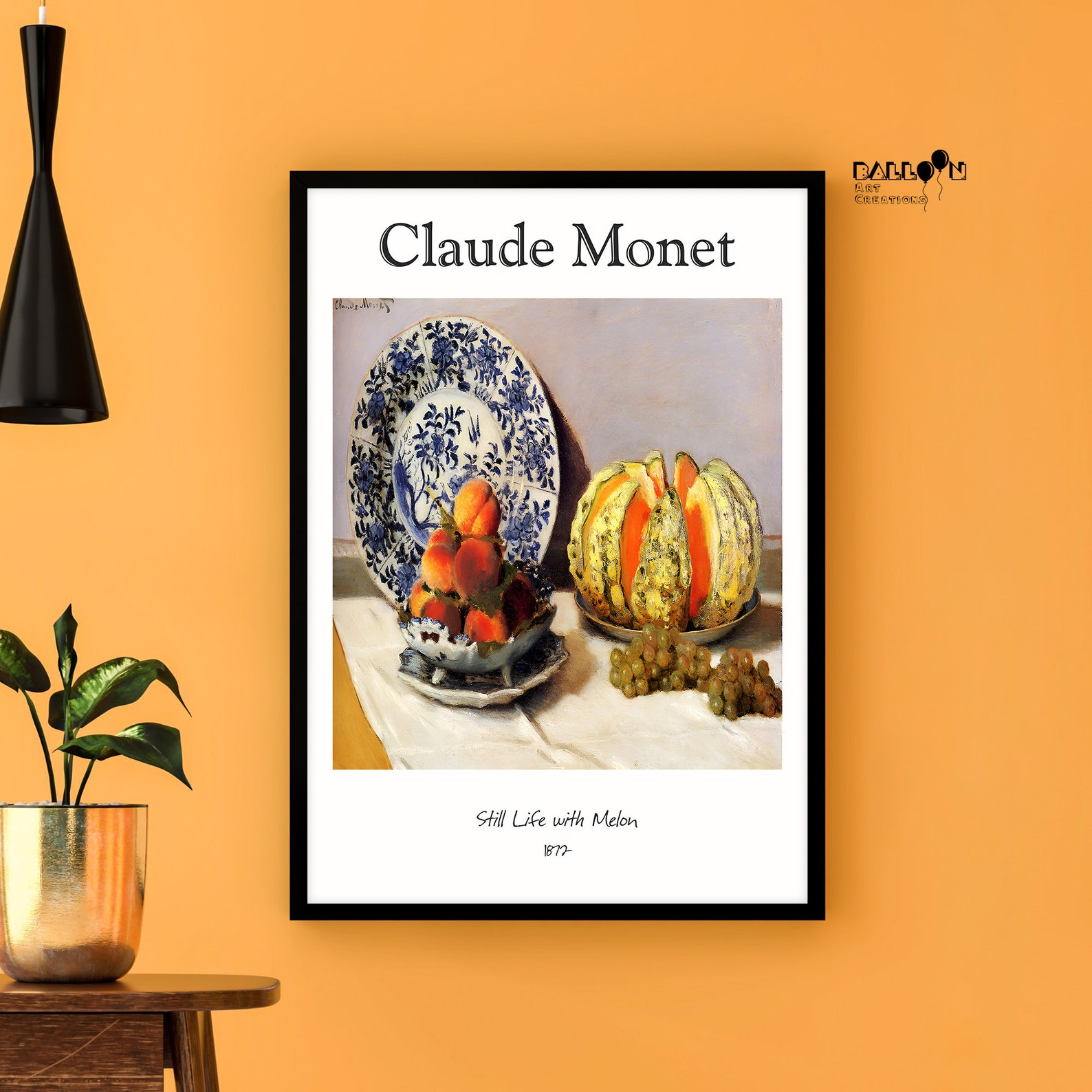 Claude Monet, Still Life With Melon, 1872, Claude Monet Print, Fruit ...