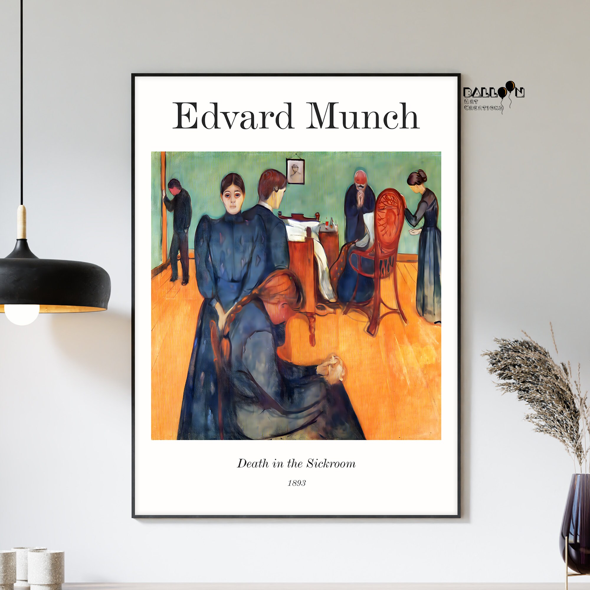 Edvard Munch, Death in the Sickroom, 1893, Edvard Munch Poster, Museum ...
