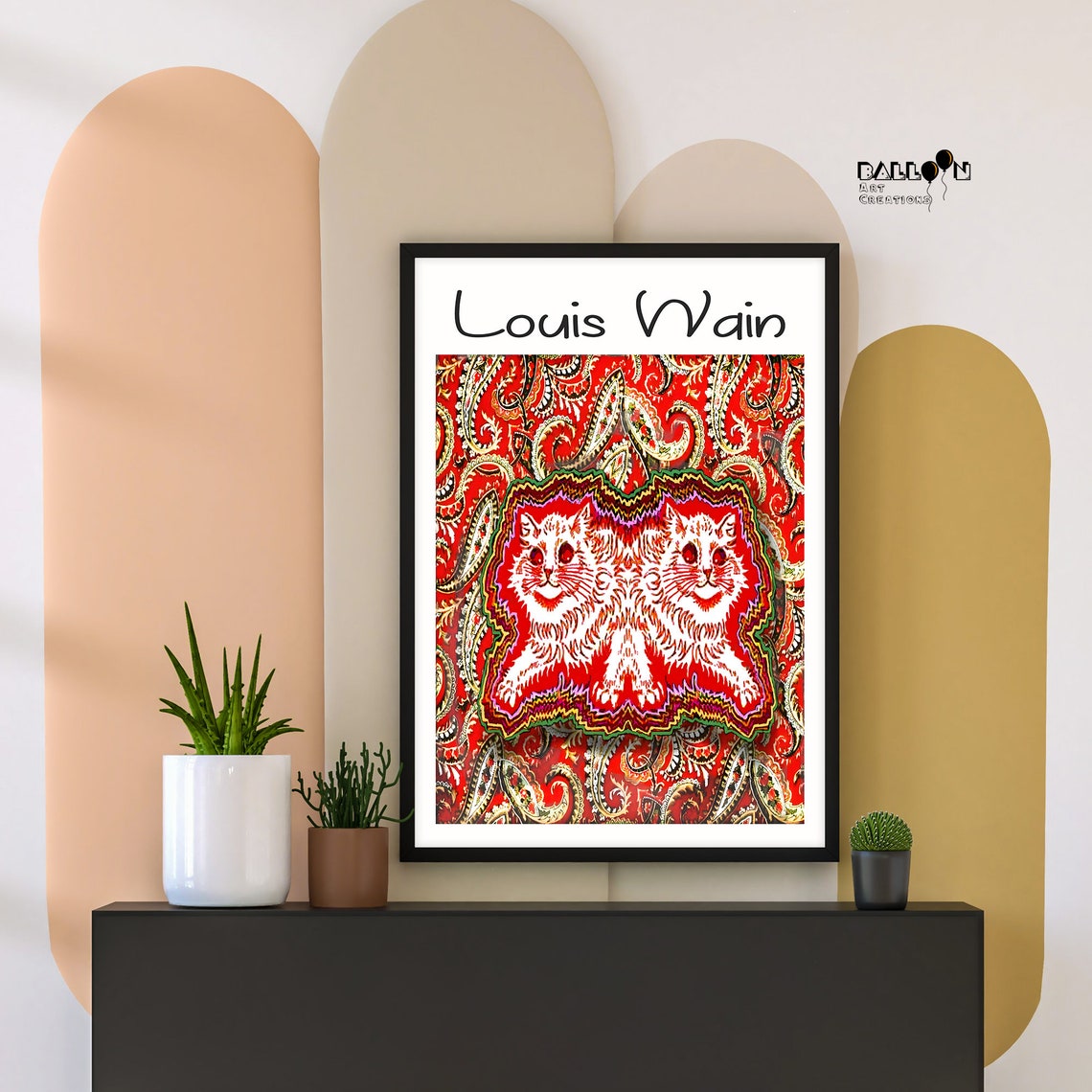 Louis Wain, Louis Wain Cat Poster, Illustration Poster, Animal Print ...