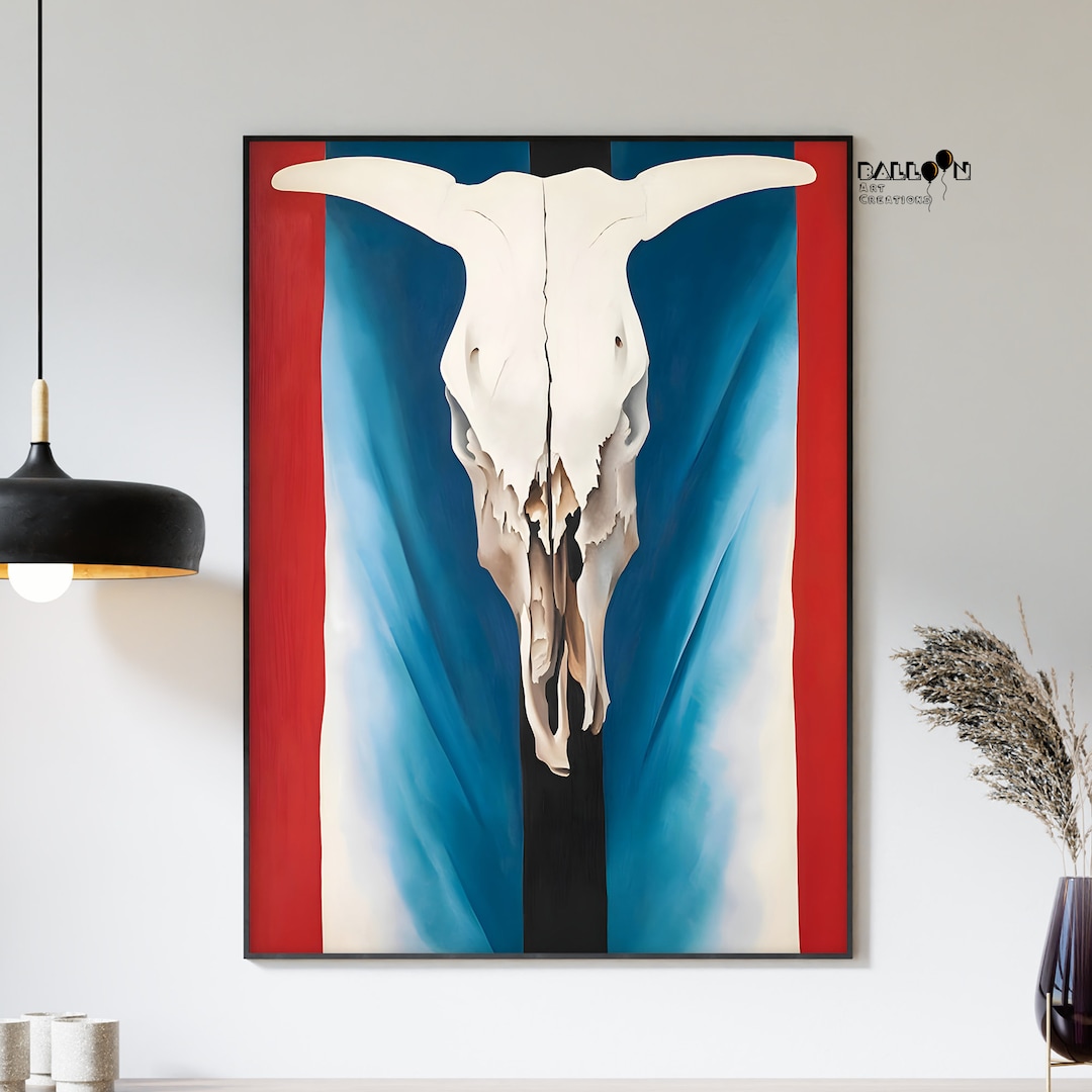 Georgia O Keeffe, Cow's Skull Red White and Blue, 1931, O'keeffe Wall ...