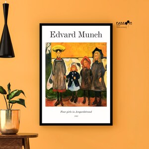 Edvard Munch, Four Girls in Arsgardstrand, 1903, Edvard Munch Art Print ...
