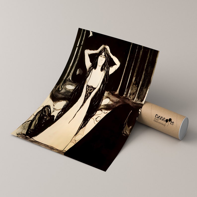 Edvard Munch, Ashes II, 1896, Edvard Munch Poster, Portrait Art ...