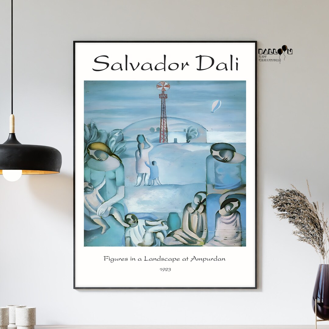 Salvador Dali, Figures in a Landscape at Ampurdan, 1923, Salvador Dali ...