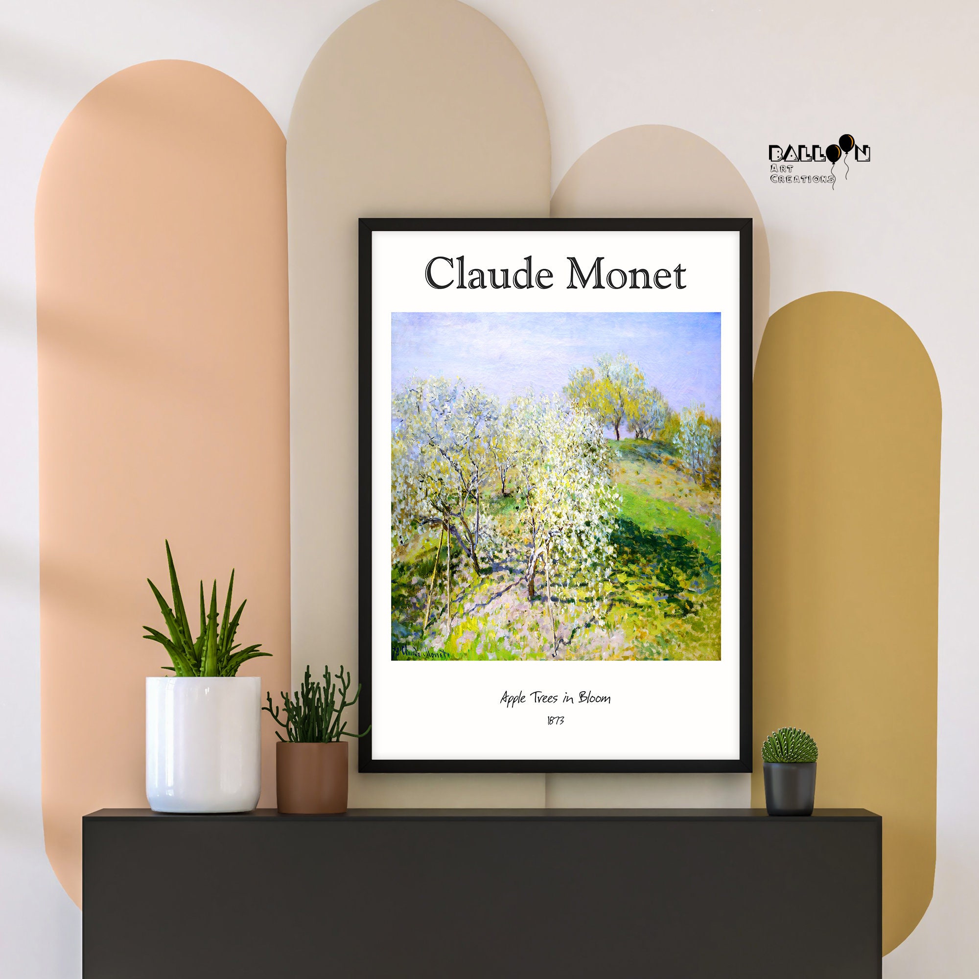 Claude Monet, Apple Trees in Bloom, 1873, Claude Monet Print, Gift Idea ...