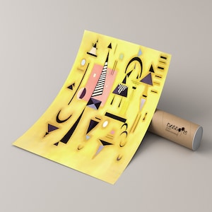 Wassily Kandinsky, Decisive Pink, 1932, Kandinsky Poster, Expressionist ...