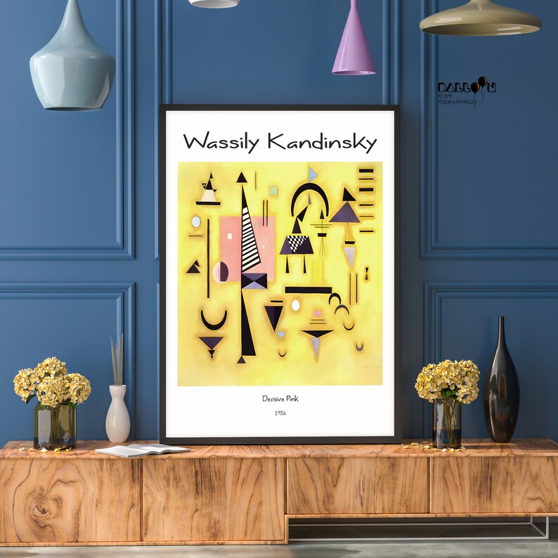 Wassily Kandinsky, Decisive Pink, 1932, Kandinsky Poster, Expressionist ...