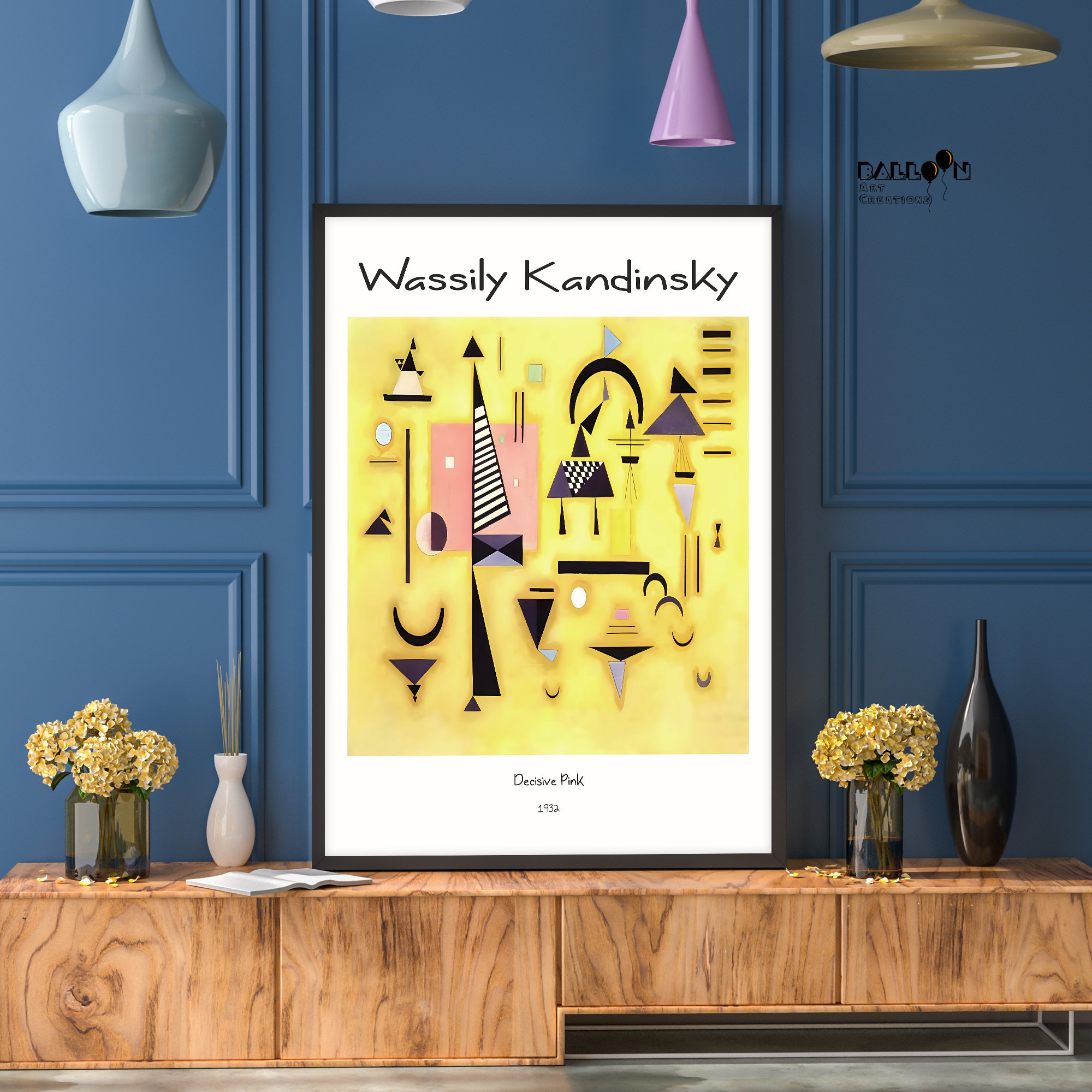 Wassily Kandinsky, Decisive Pink, 1932, Kandinsky Poster, Expressionist ...