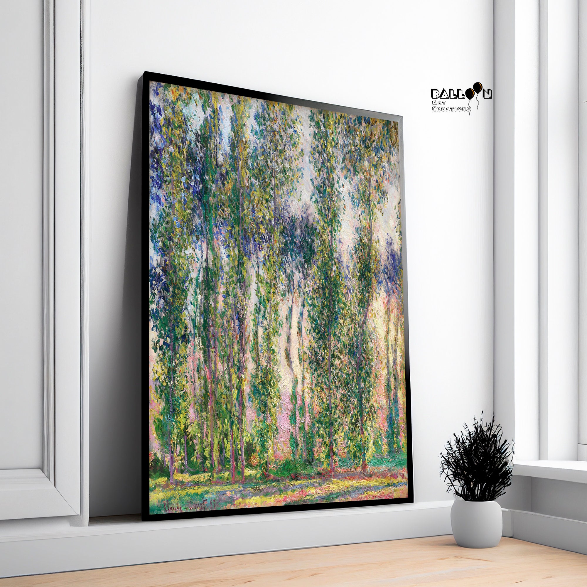Claude Monet, Poplars at Giverny, 1887, Claude Monet Poster, Wall Art ...