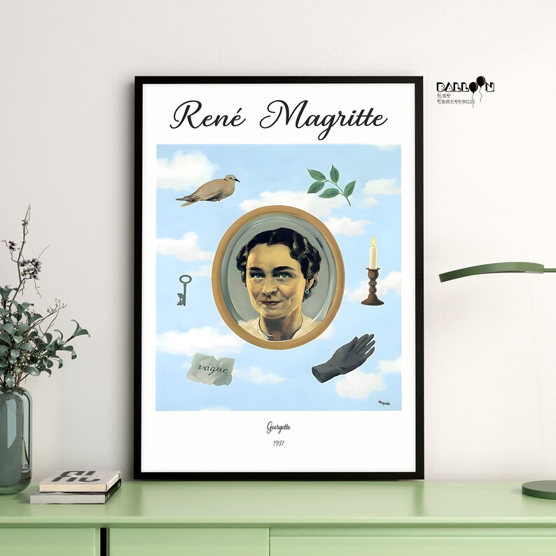Rene Magritte, Georgette, 1937, Rene Magritte Poster, Famous Paintings ...
