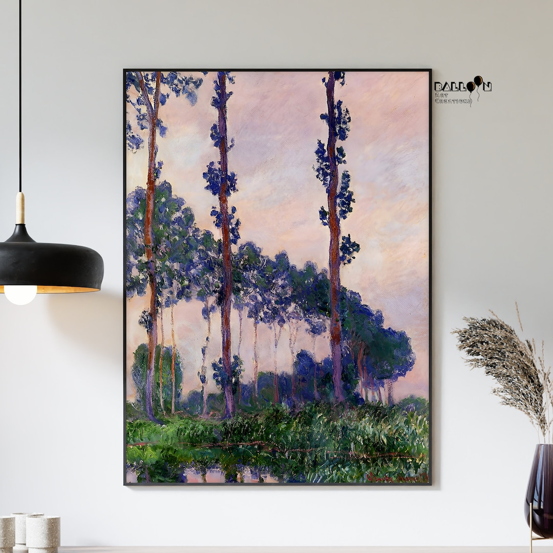 Claude Monet, Three Trees in Grey Weather, 1891, Claude Monet Poster ...