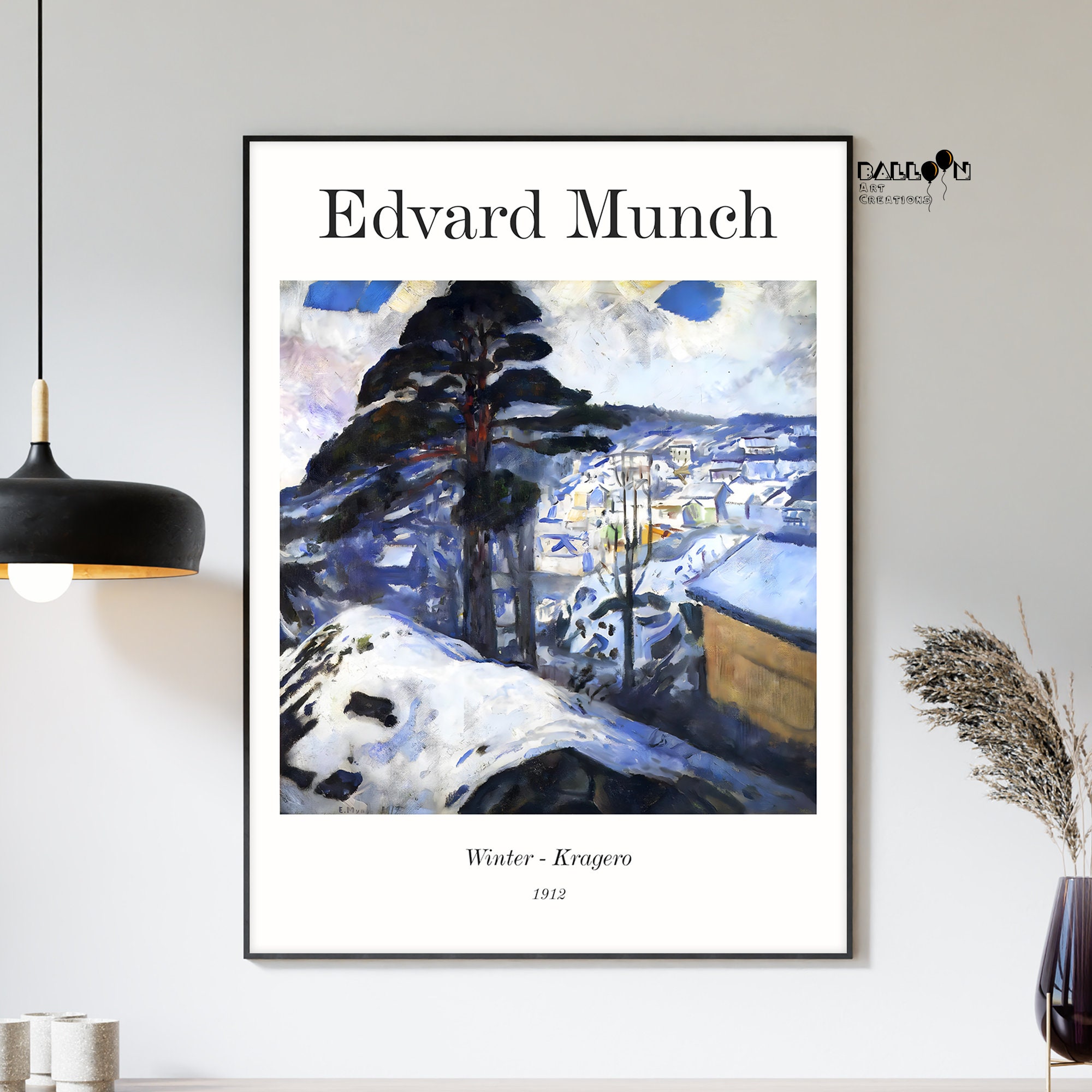 Edvard Munch, Winter, Kragero, 1912, Edvard Munch Print, Munch Wall ...