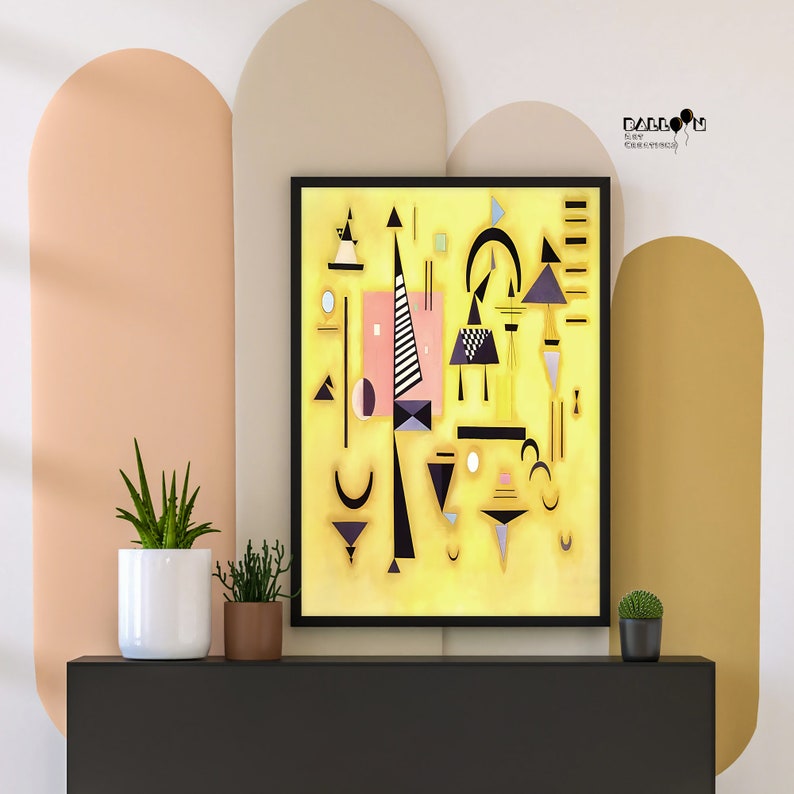 Wassily Kandinsky, Decisive Pink, 1932, Kandinsky Poster, Expressionist ...