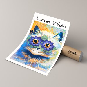 Louis Wain, Louis Wain Cat Poster, Illustration Poster, Home Wall Art ...