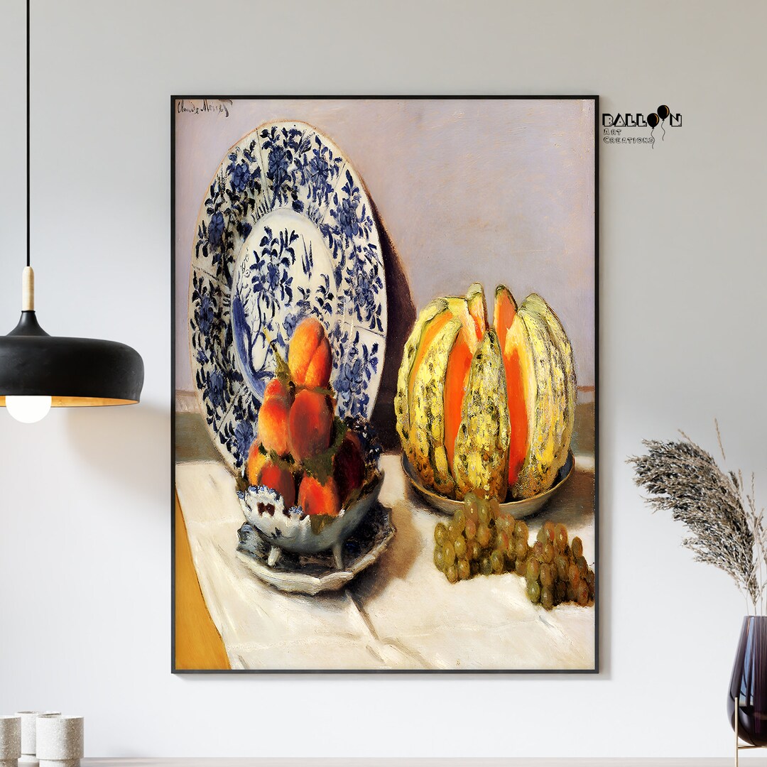 Claude Monet, Still Life With Melon, 1872, Claude Monet Poster, Fruit ...