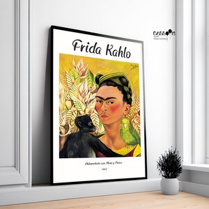 Frida Kahlo, Autorretrato Con Mono Y Perico, 1942, Frida Poster ...