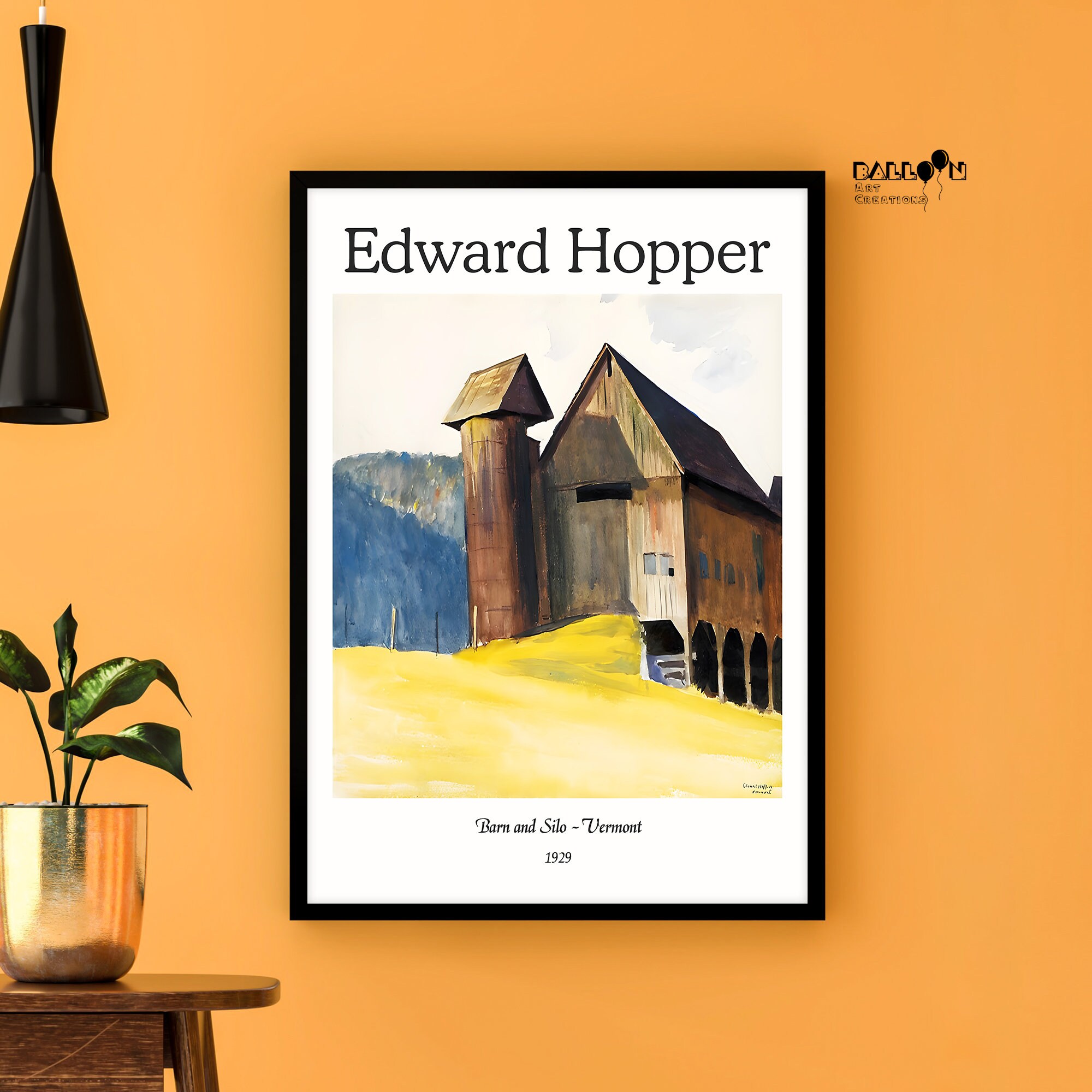 Edward Hopper, Barn and Silo-vermont, 1929, Edward Hopper Wall Poster ...