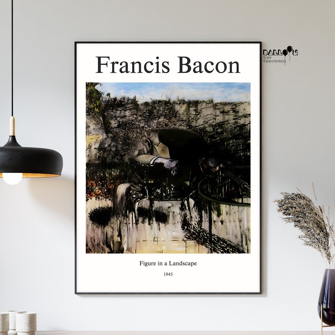 Francis Bacon, Figure in a Landscape, 1945, Francis Bacon Poster ...