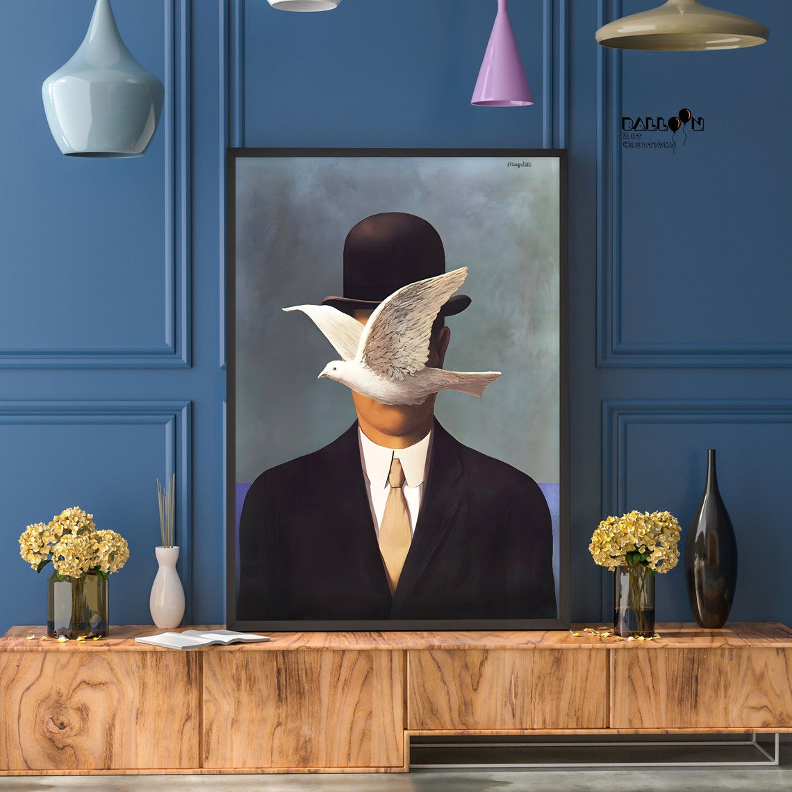 Rene Magritte, Man in a Bowler Hat, 1964, Rene Magritte Print, Magritte ...