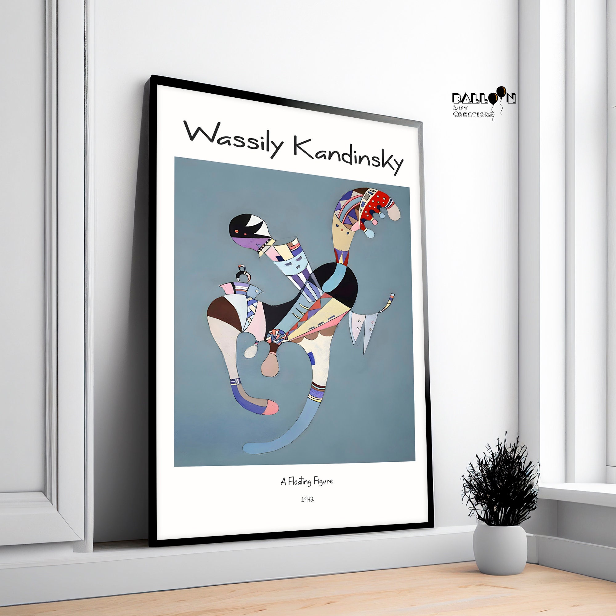 Wassily Kandinsky, A Floating Figure, 1942, Kandinsky Poster, Abstract ...