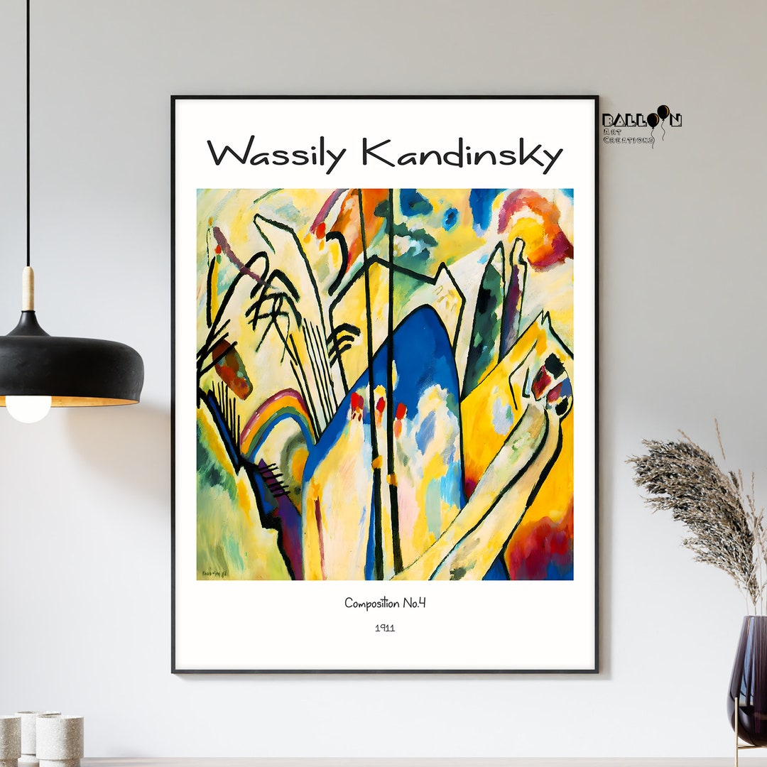 Wassily Kandinsky, Composition No.4, 1911, Kandinsky Poster, Expressionist Art, Home Wall Art ...