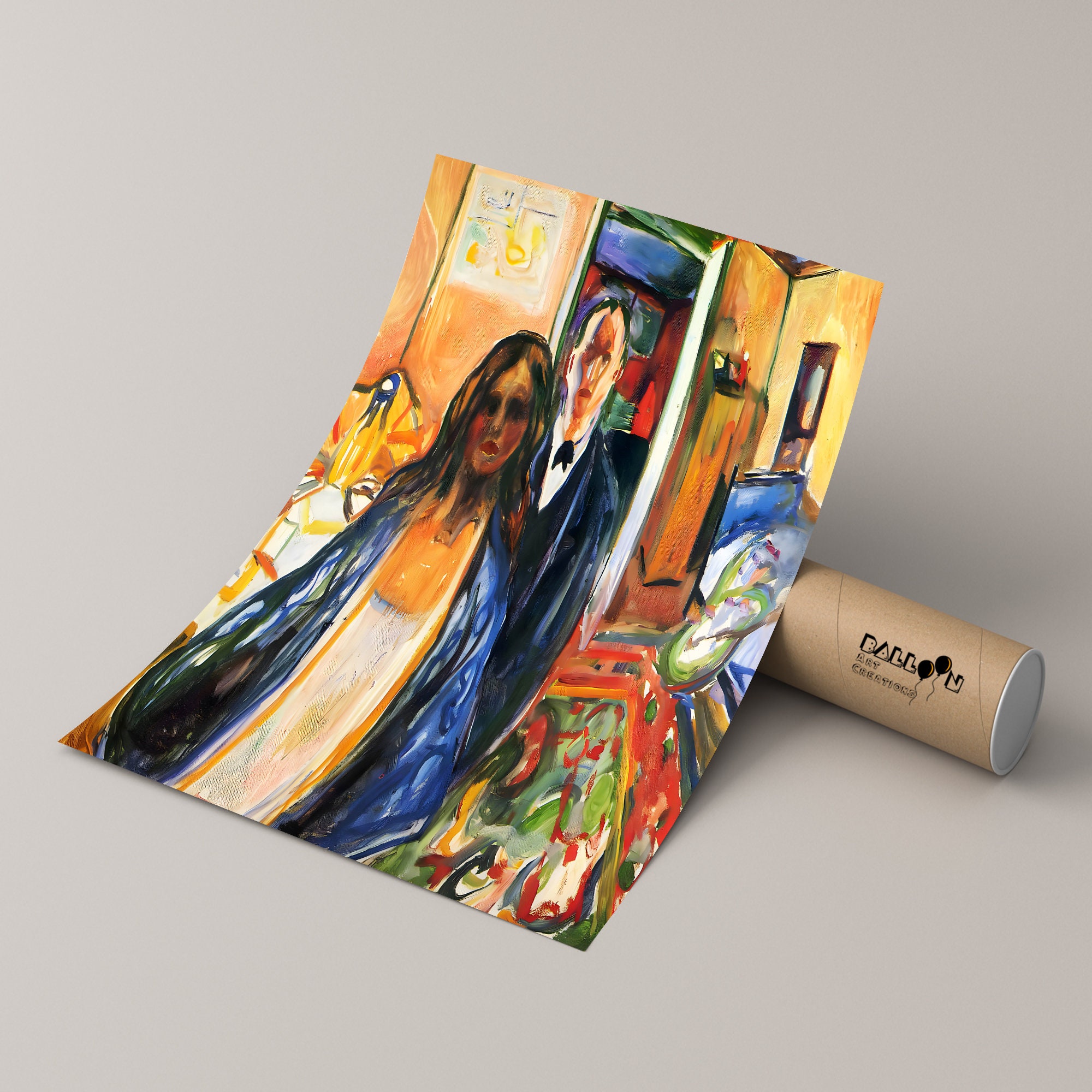 Edvard Munch, the Artist and His Model, 1919-1921, Edvard Munch Wall ...