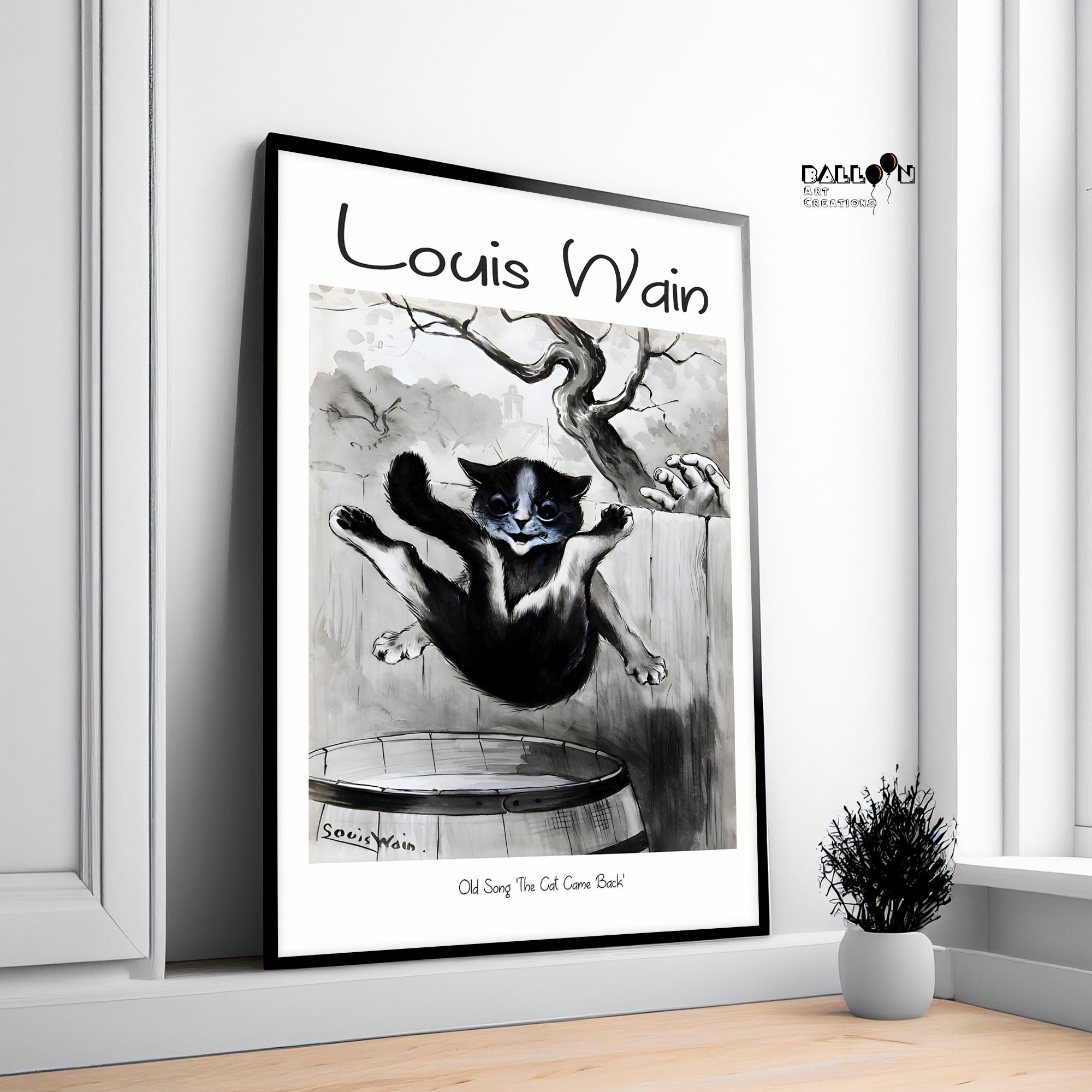 Louis Wain, Old Song 'the Cat Came Back', Louis Wain Cat Poster ...