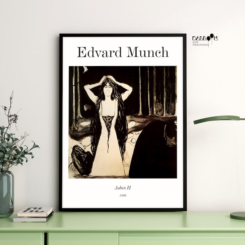 Edvard Munch, Ashes II, 1896, Edvard Munch Poster, Munch Wall Poster ...