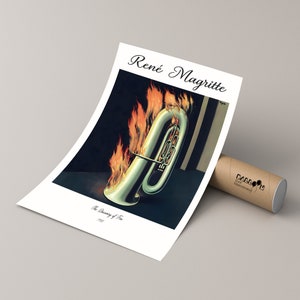 Rene Magritte, the Discovery of Fire, 1935, Rene Magritte Poster ...