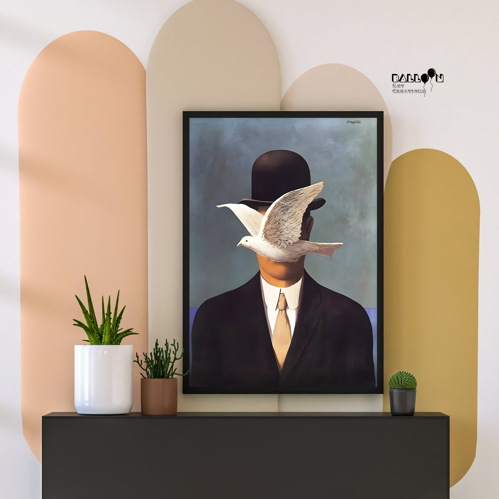 Rene Magritte, Man in a Bowler Hat, 1964, Rene Magritte Print, Magritte ...