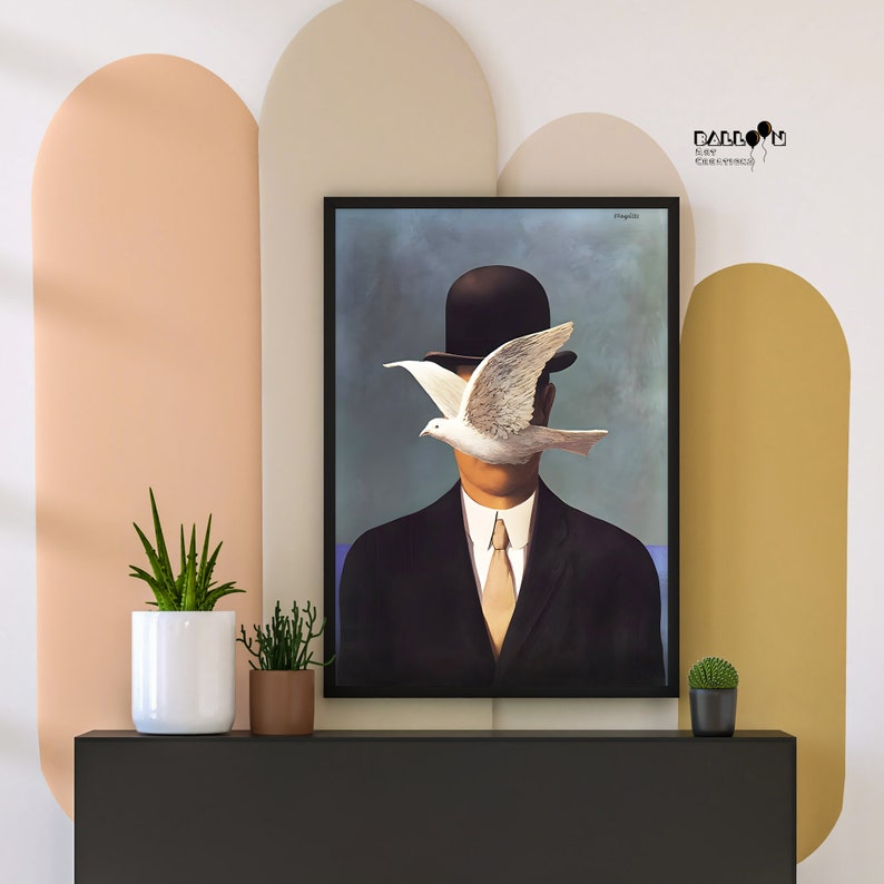 Rene Magritte, Man in a Bowler Hat, 1964, Rene Magritte Print, Magritte ...