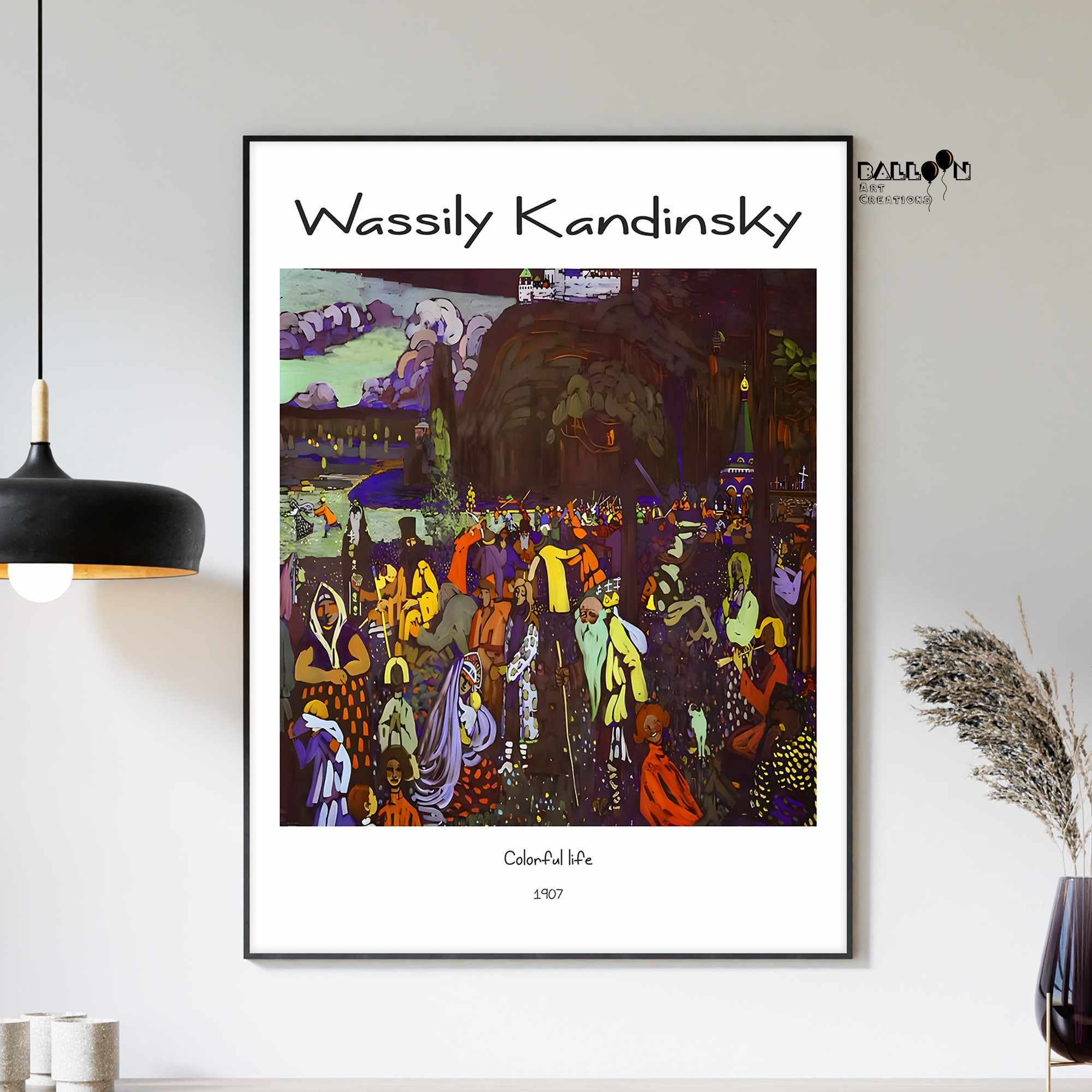 Wassily Kandinsky, Colorful Life, 1907, Kandinsky Poster, Expressionist ...