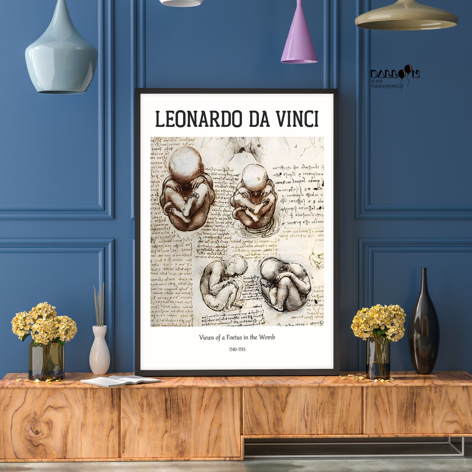 Leonardo Da Vinci, Views of a Foetus in the Womb, 1510-1513, Da Vinci ...