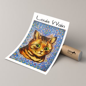 Louis Wain, Louis Wain Cat Poster, Exhibition Art Poster, Animal Print ...