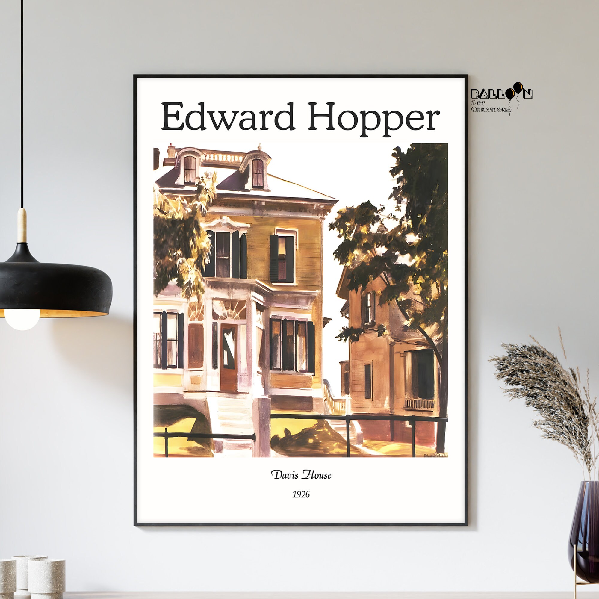 Edward Hopper, Davis House, 1926, Edward Hopper Print, Hopper Poster ...