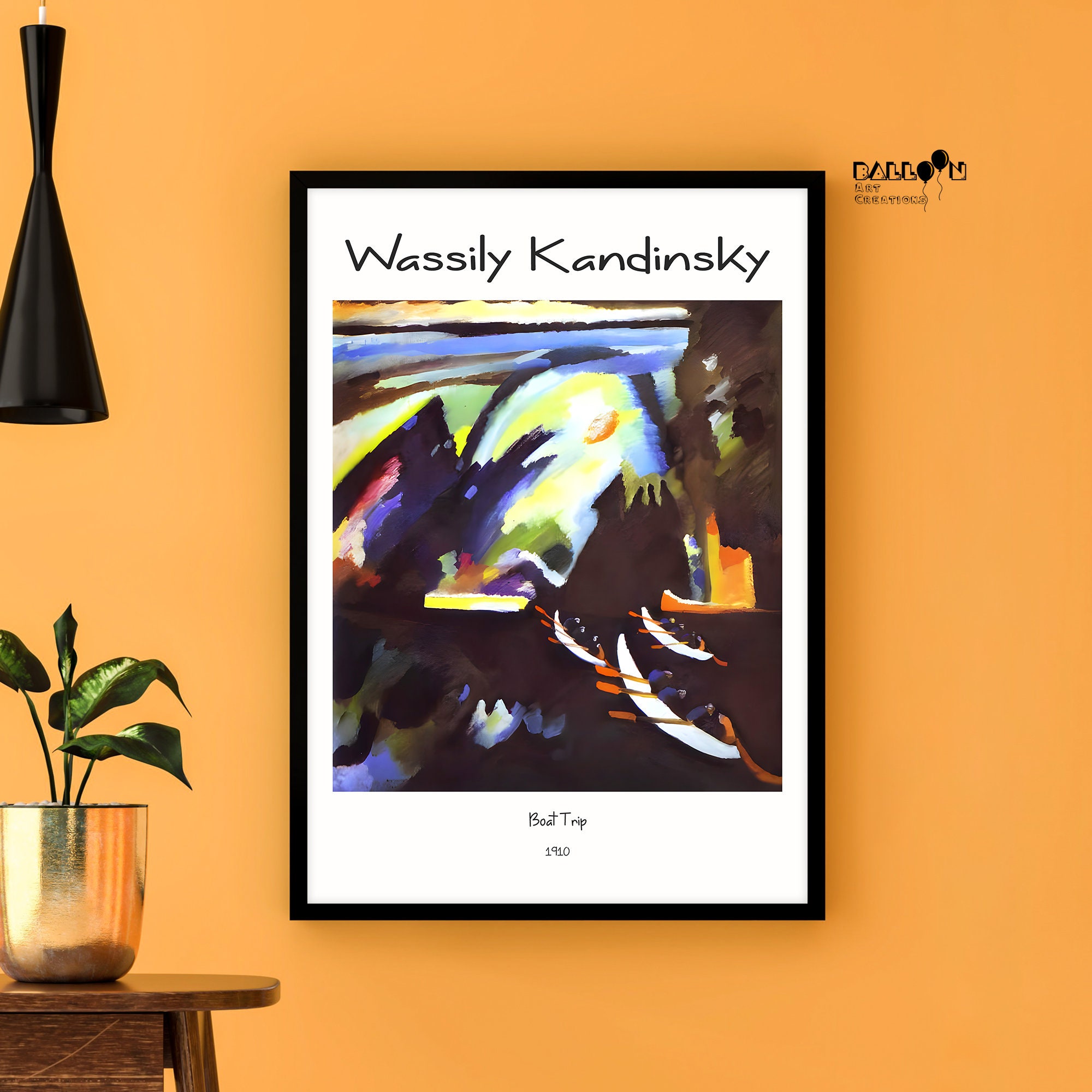 Wassily Kandinsky, Boat Trip, 1910, Kandinsky Poster, Expressionist Art ...