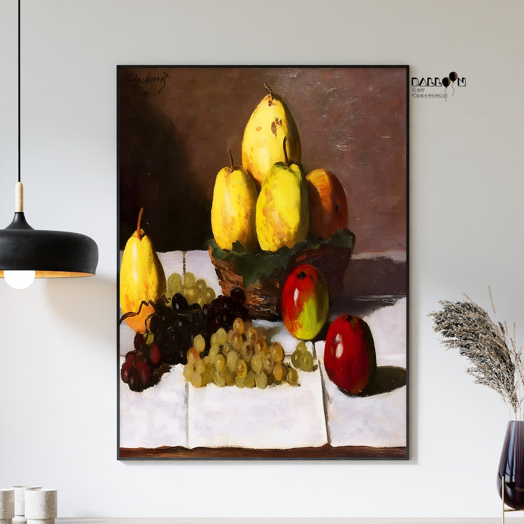 Claude Monet, Still Life With Pears and Grapes, 1867, Claude Monet ...