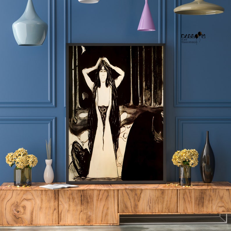 Edvard Munch, Ashes II, 1896, Edvard Munch Poster, Portrait Art ...