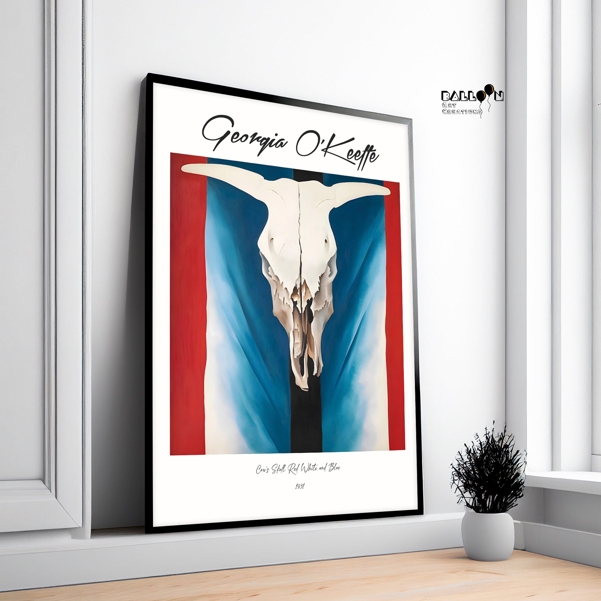 Georgia O Keeffe, Cow's Skull Red White and Blue, 1931, O'keeffe Wall ...