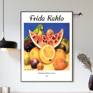 Frida Kahlo, Naturaleza Muerta Con Loro, 1951, Kahlo Wall Art, Portrait ...