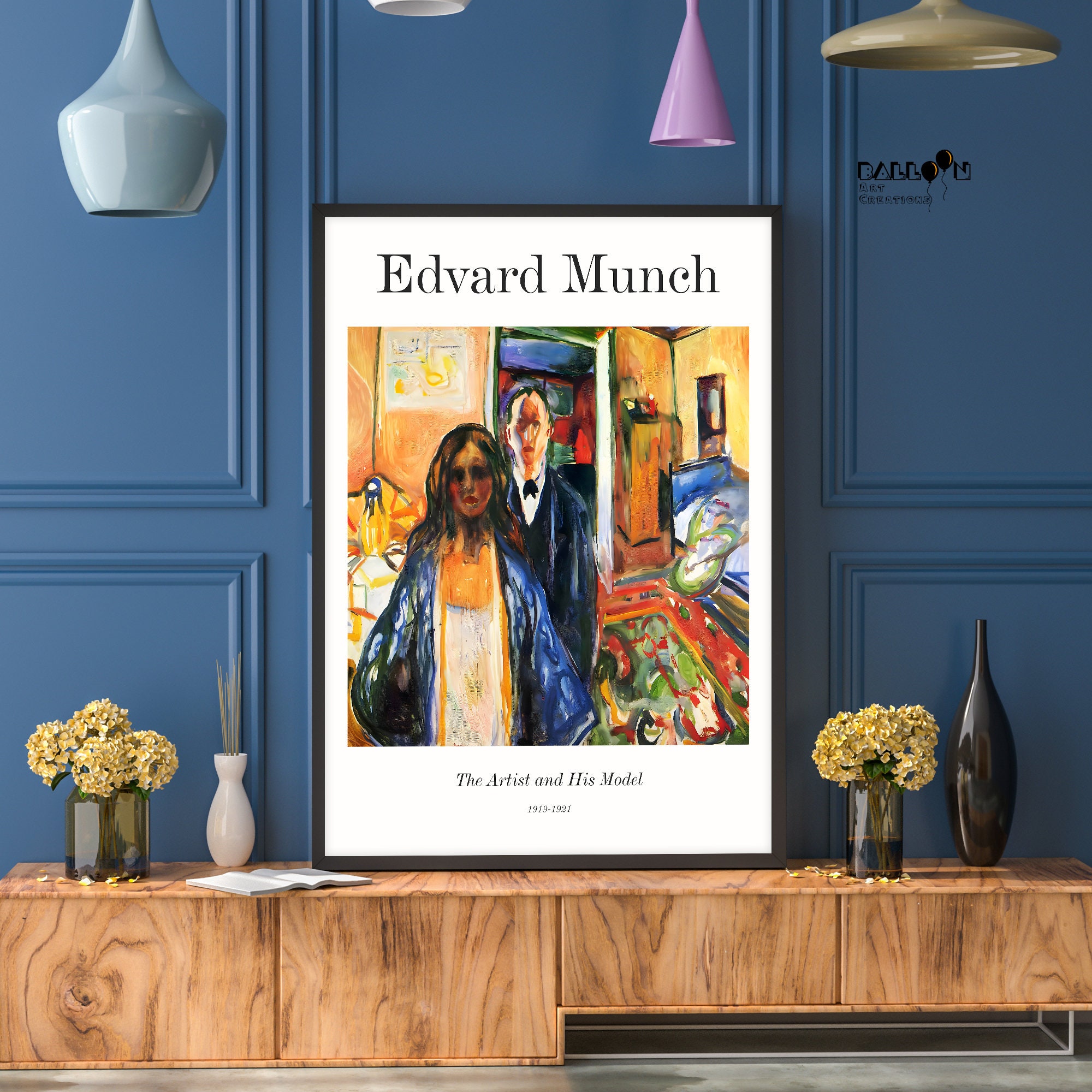 Edvard Munch, the Artist and His Model, 1919-1921, Edvard Munch Wall ...