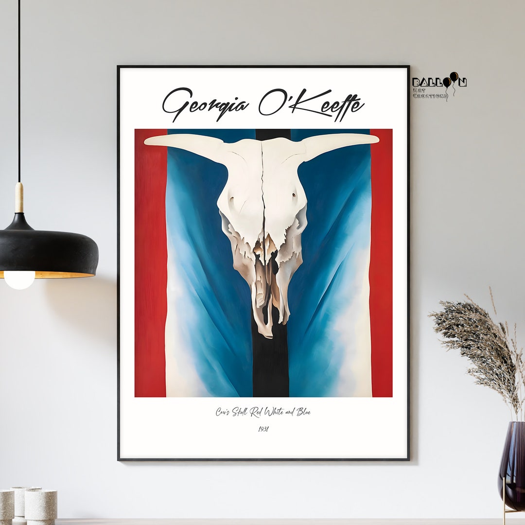 Georgia O Keeffe, Cow's Skull Red White and Blue, 1931, O'keeffe Wall ...