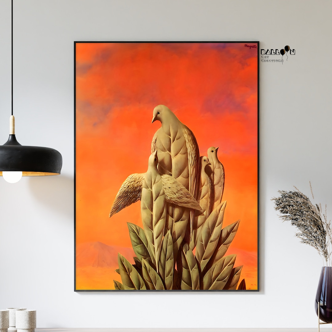 Rene Magritte, the Natural Graces, 1964, Magritte Wall Print ...