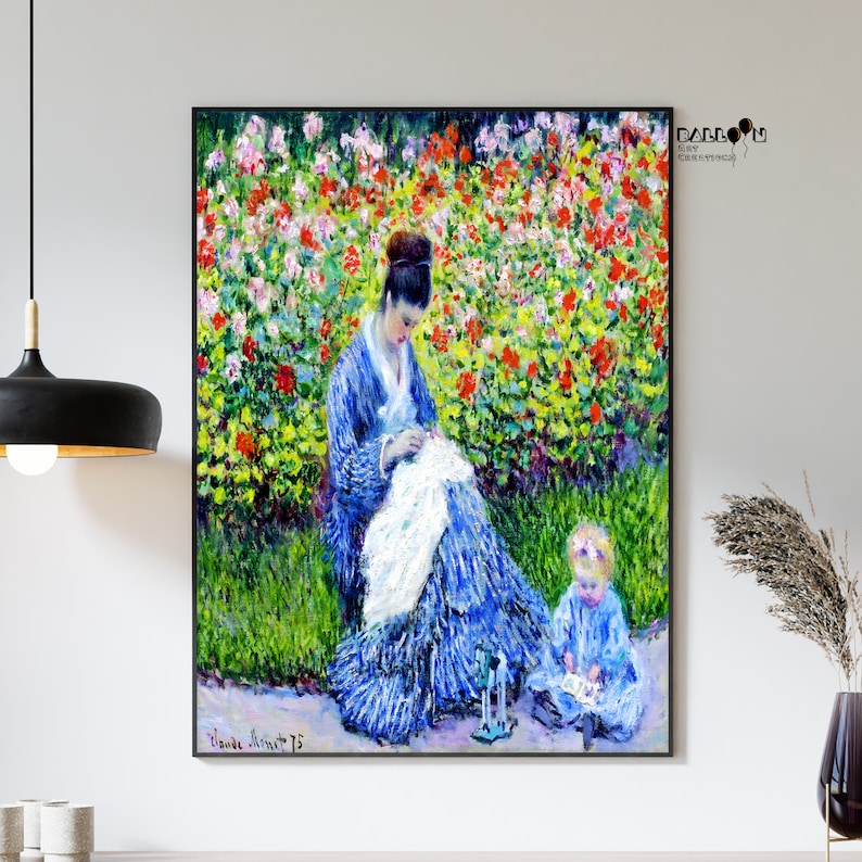 Claude Monet, Camille Monet and A Child in the Artists Garden in ...