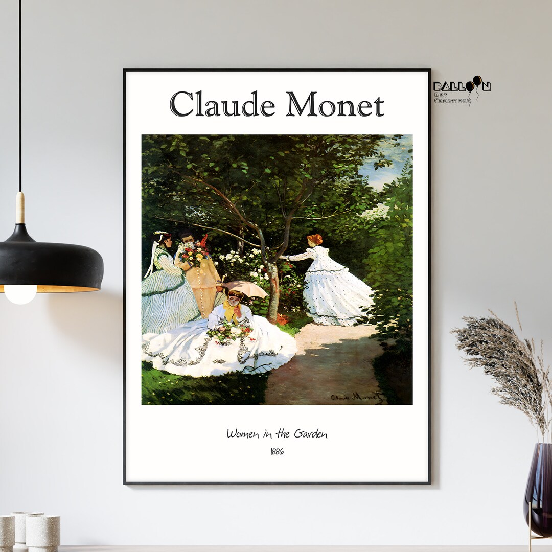 Claude Monet, Women in the Garden, 1866, Claude Monet Print, Home Wall ...