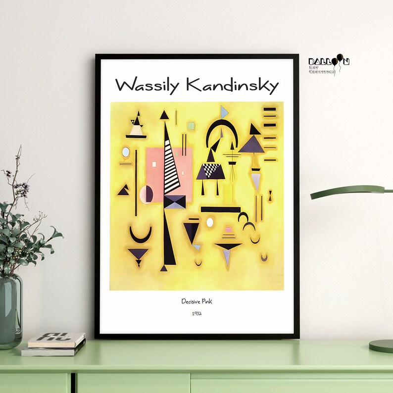 Wassily Kandinsky, Decisive Pink, 1932, Kandinsky Poster, Expressionist ...