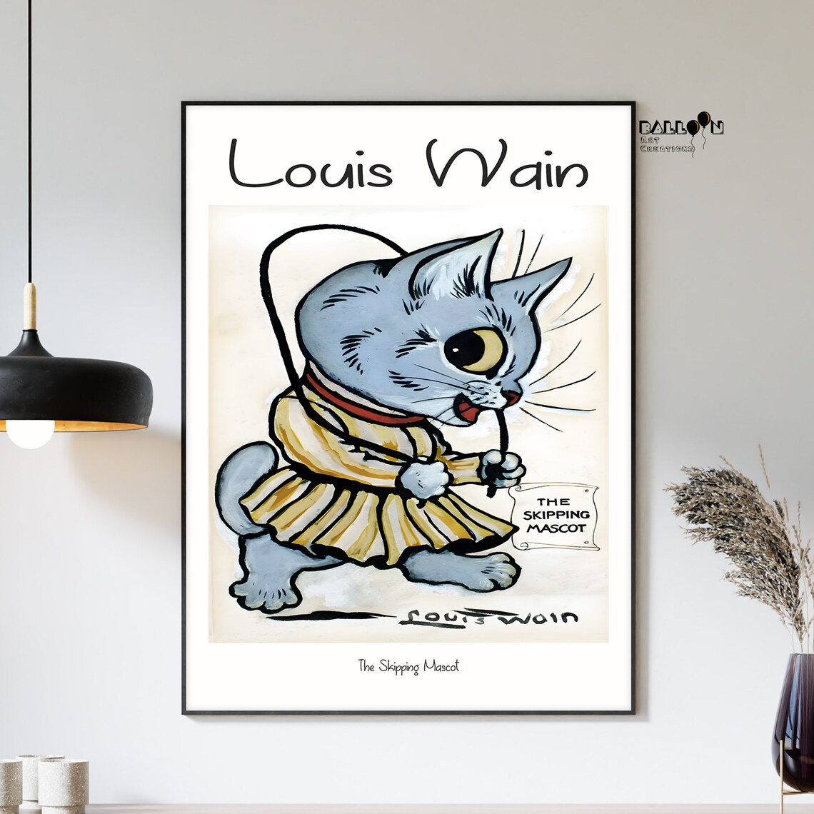 Louis Wain, the Skipping Mascot, Louis Wain Cat Poster, Exhibition Art ...
