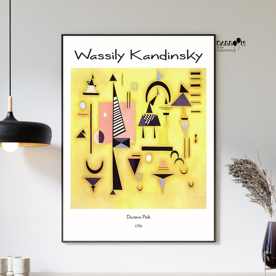 Wassily Kandinsky, Decisive Pink, 1932, Kandinsky Poster, Expressionist ...