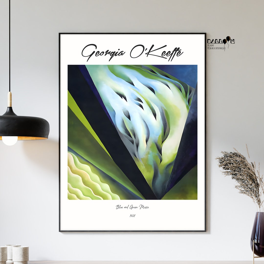 Georgia O Keeffe, Blue and Green Music, 1921, Georgia O'keeffe Poster ...