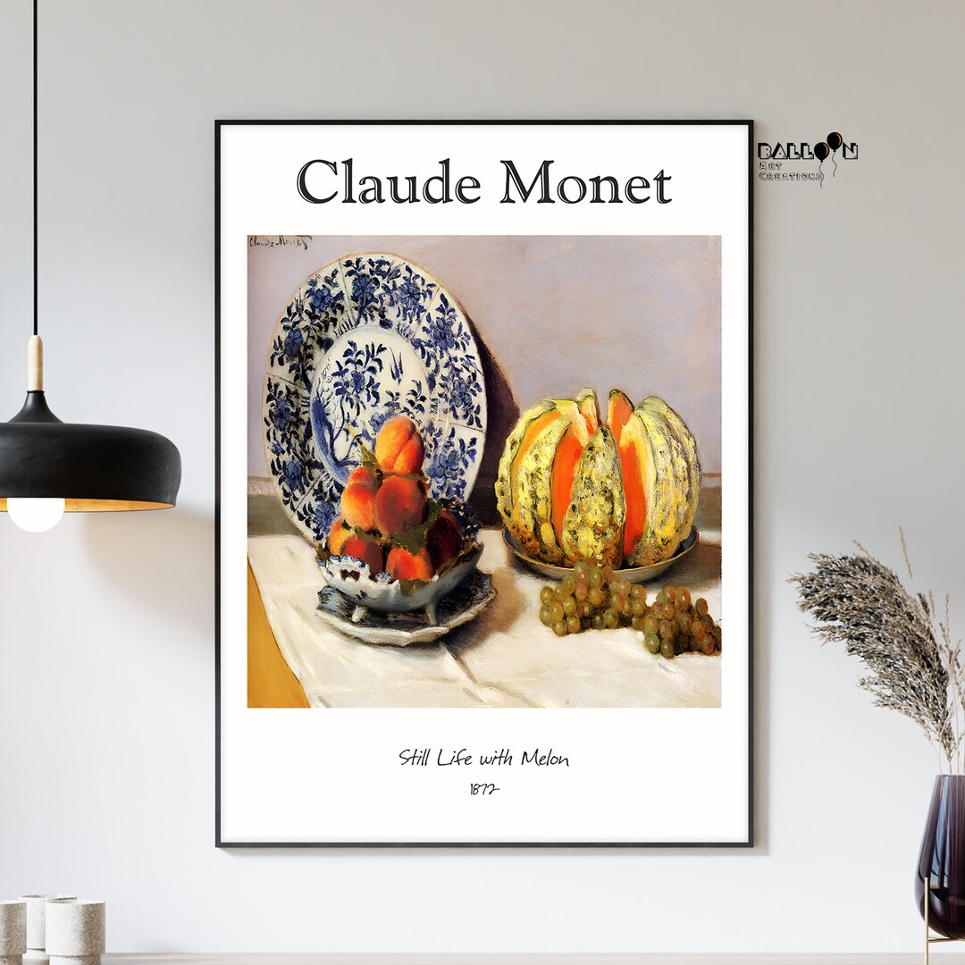 Claude Monet, Still Life With Melon, 1872, Claude Monet Print, Fruit ...