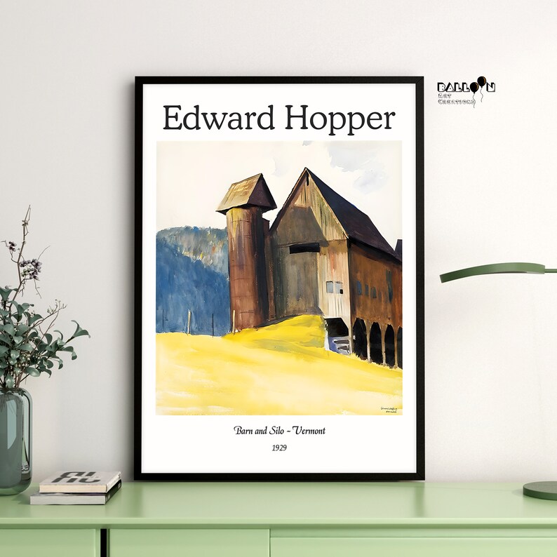 Edward Hopper, Barn and Silo-vermont, 1929, Edward Hopper Wall Poster ...